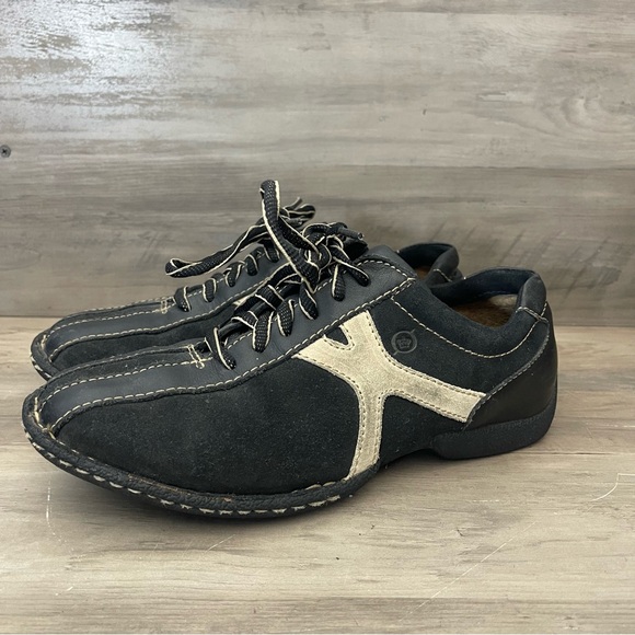 Born | Shoes | Born Womens Us 95 4 Black White Leather Suede Bowling ...
